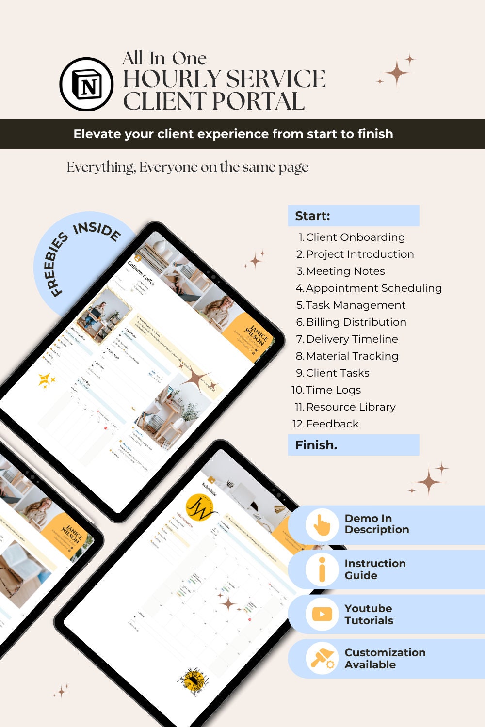 Personal Assistant Client Portal Notion Template Personal Assistant ...