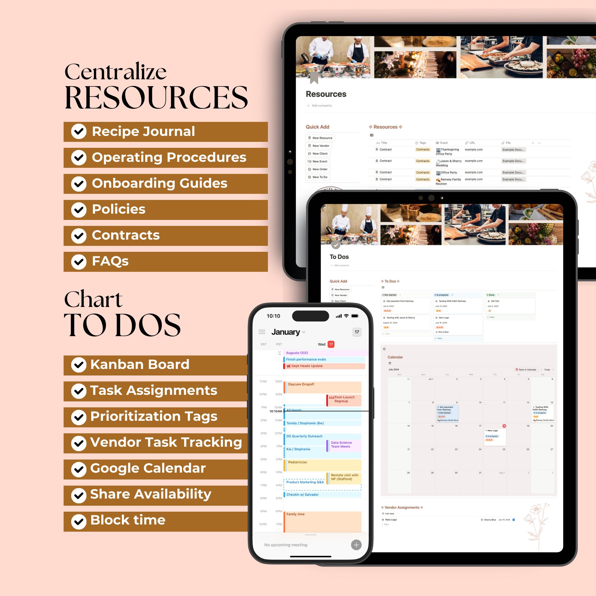 Catering Business Planner Notion Template Event Catering Services ...