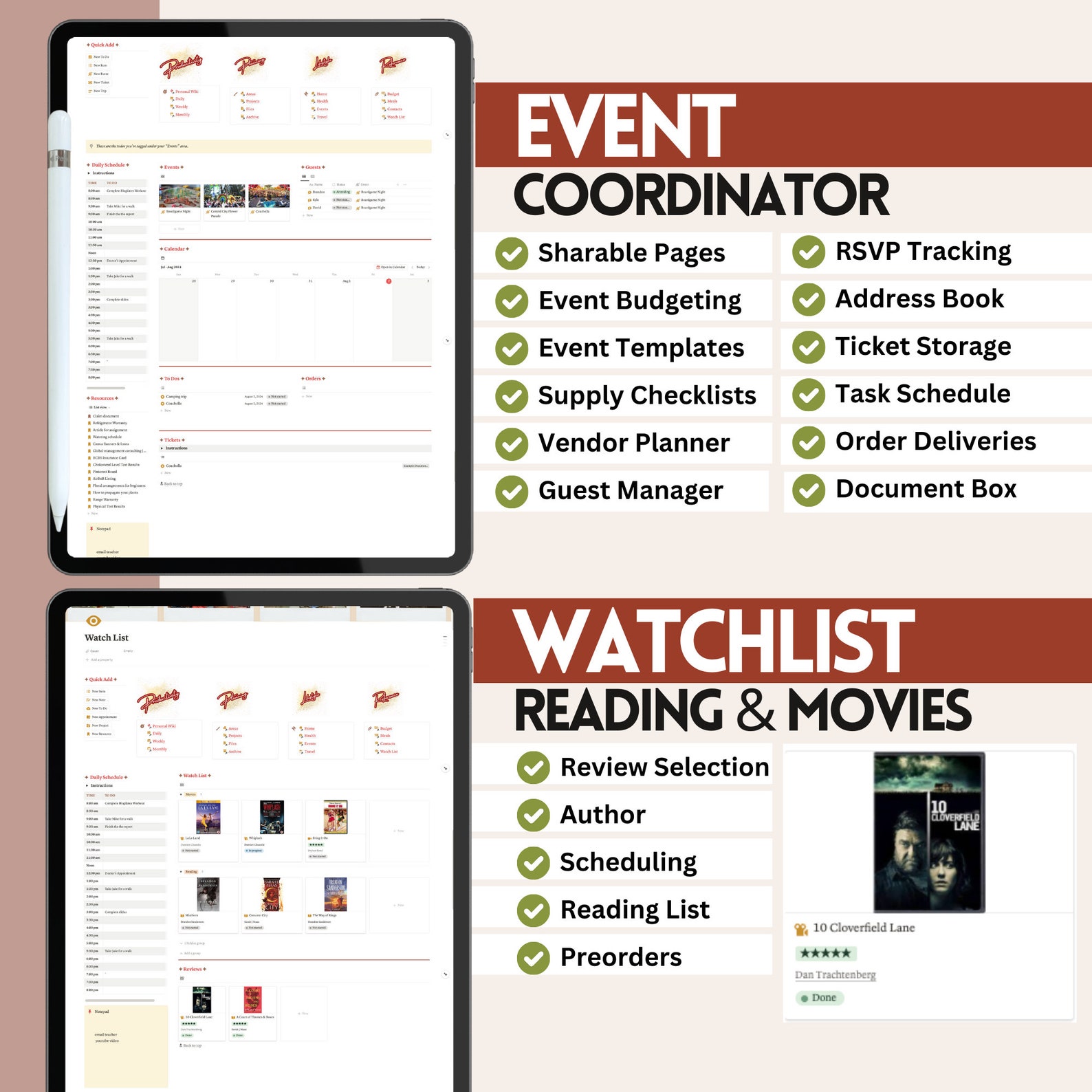 Mega Daily Life Planner Bundle With Daily Home Health and Hobby ...