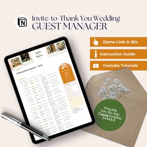 Guest Invitation Planner Event Guest List Organizer Party Guest List ...