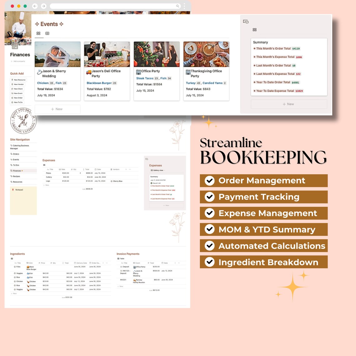 Personal Chef Notion Template Personal Chef Business Notion Planner ...