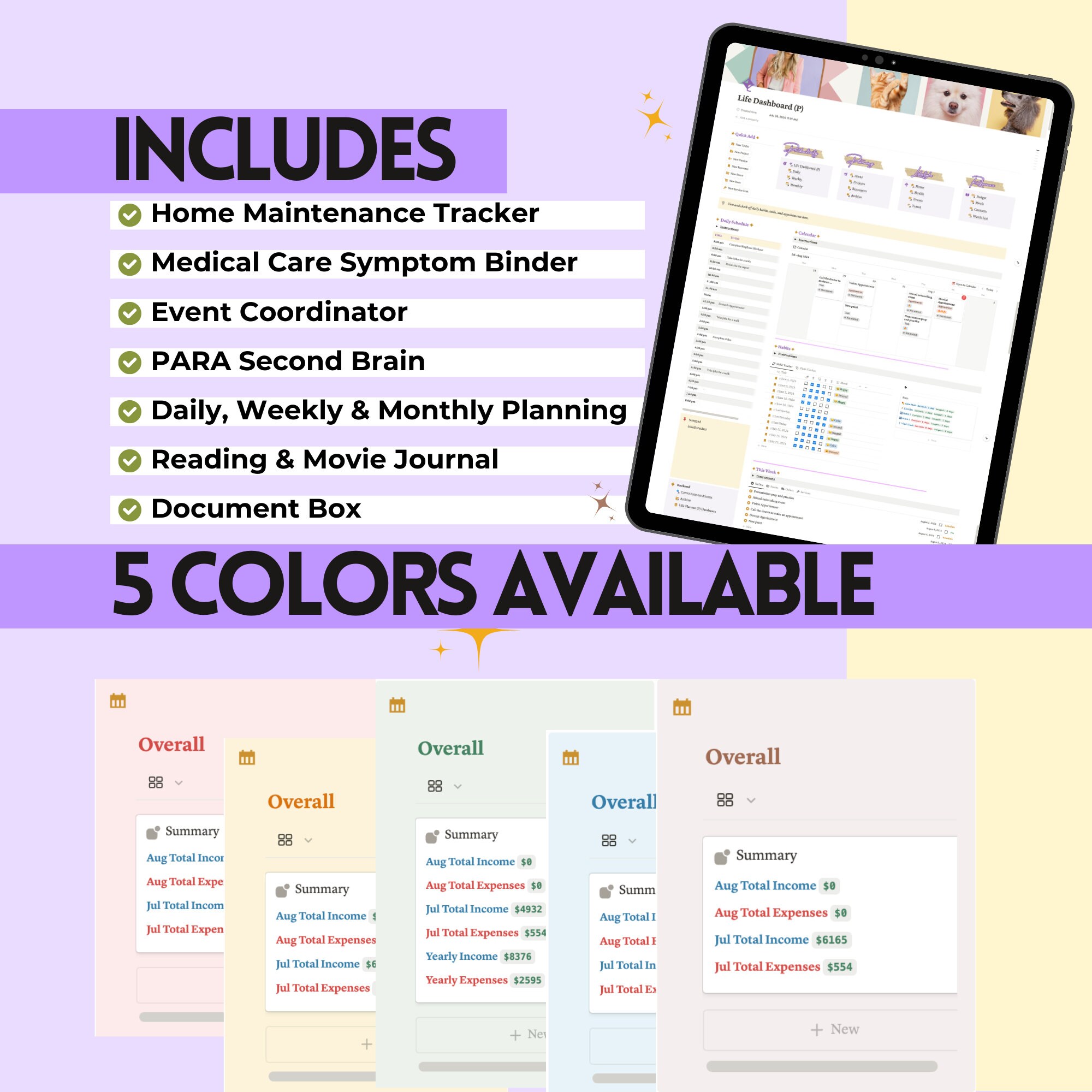 Ultimate Second Brain Notion Planner Second Brain PARA Notion Template Second Brain Digital ...