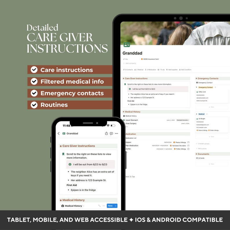 Caregiver Medical Planner Long-term Care Scheduler Chronic Illness ...