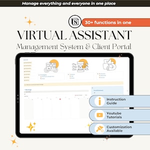 Virtual Assistant Business Manager Notion Planner VA Client Manager ...