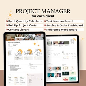 Interior Design Freelance Planner and Client Portal Bundle for Interior ...