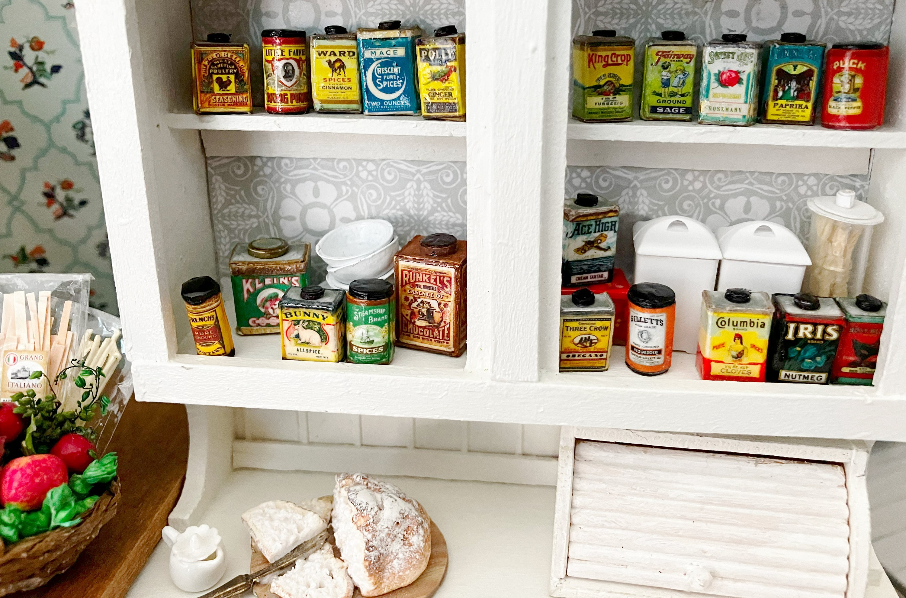 PDF Printable Kit - 1:12 Vintage Spice Tin Collection, DIY Dollhouse ...
