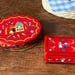 Miniature Red Vintage Scenic Folk Art Tins, 1:12 Scale Papercraft ...