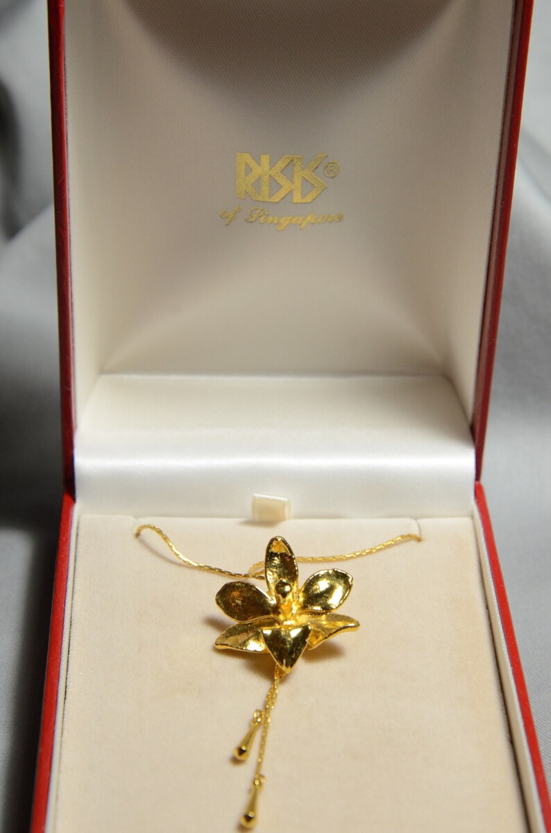 Orchid Necklace - Etsy