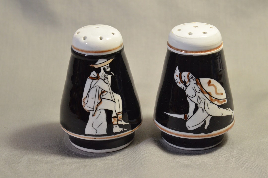 Vintage Greek Salt & Pepper Shakers - Etsy