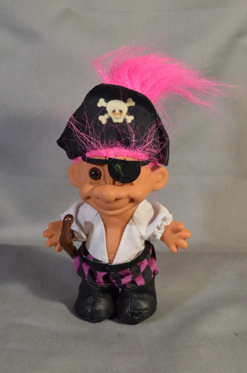 Vintage Russ Pirate Troll Doll - Etsy