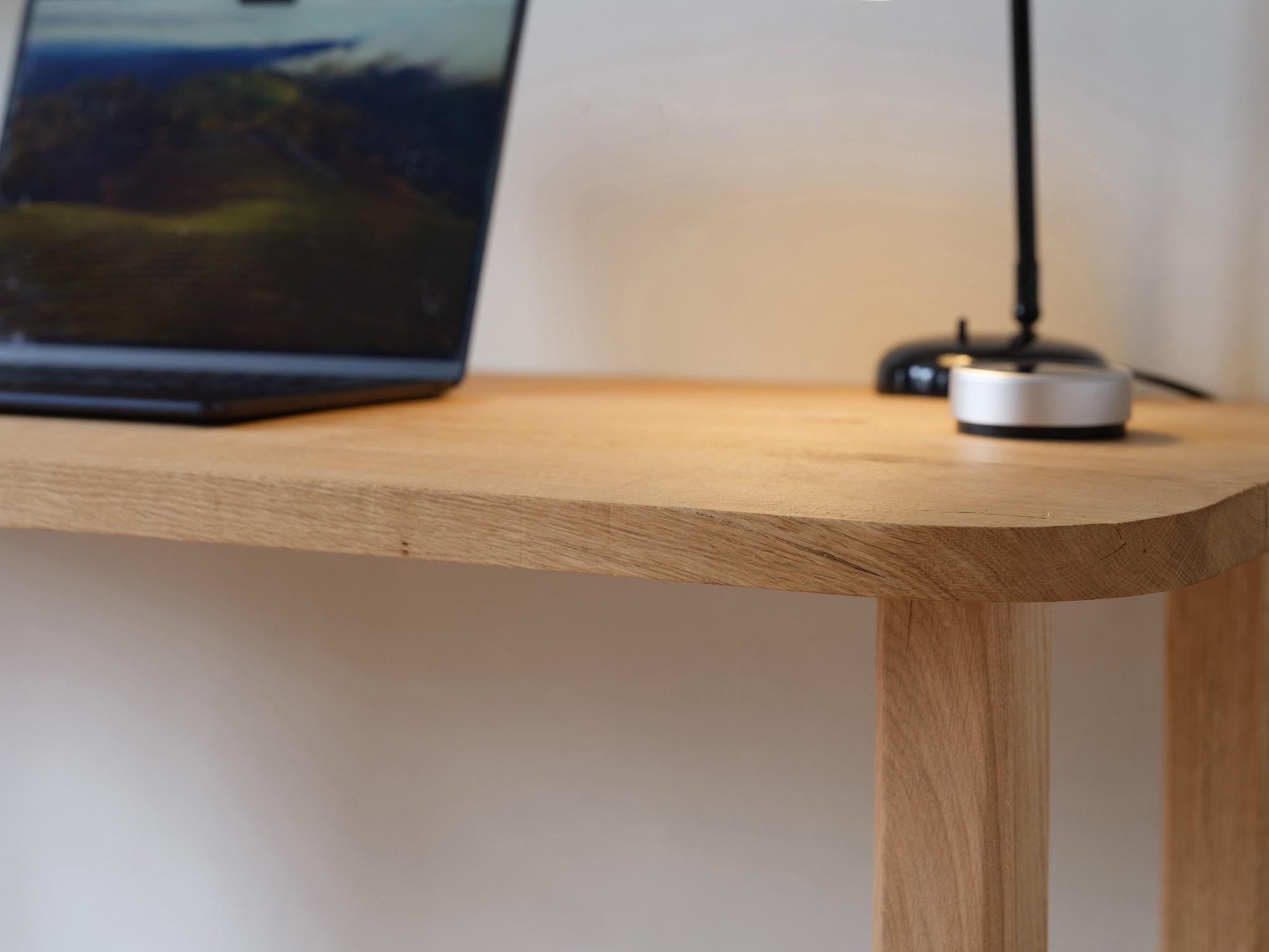 Solid Oak Desk Oak Legs 120cm X 60cm White Oak or Oiled Oak Handmade in ...