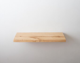 Rustic Floating Shelf Solid Wood Chunky Handmade With Brackets 12x1.5 ...