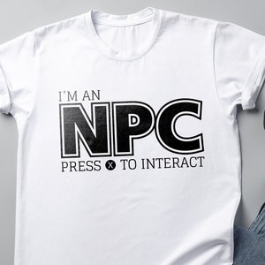 NPC Non Playing Character, Funny Gaming SVG, T-shirt Design, Gamer ...