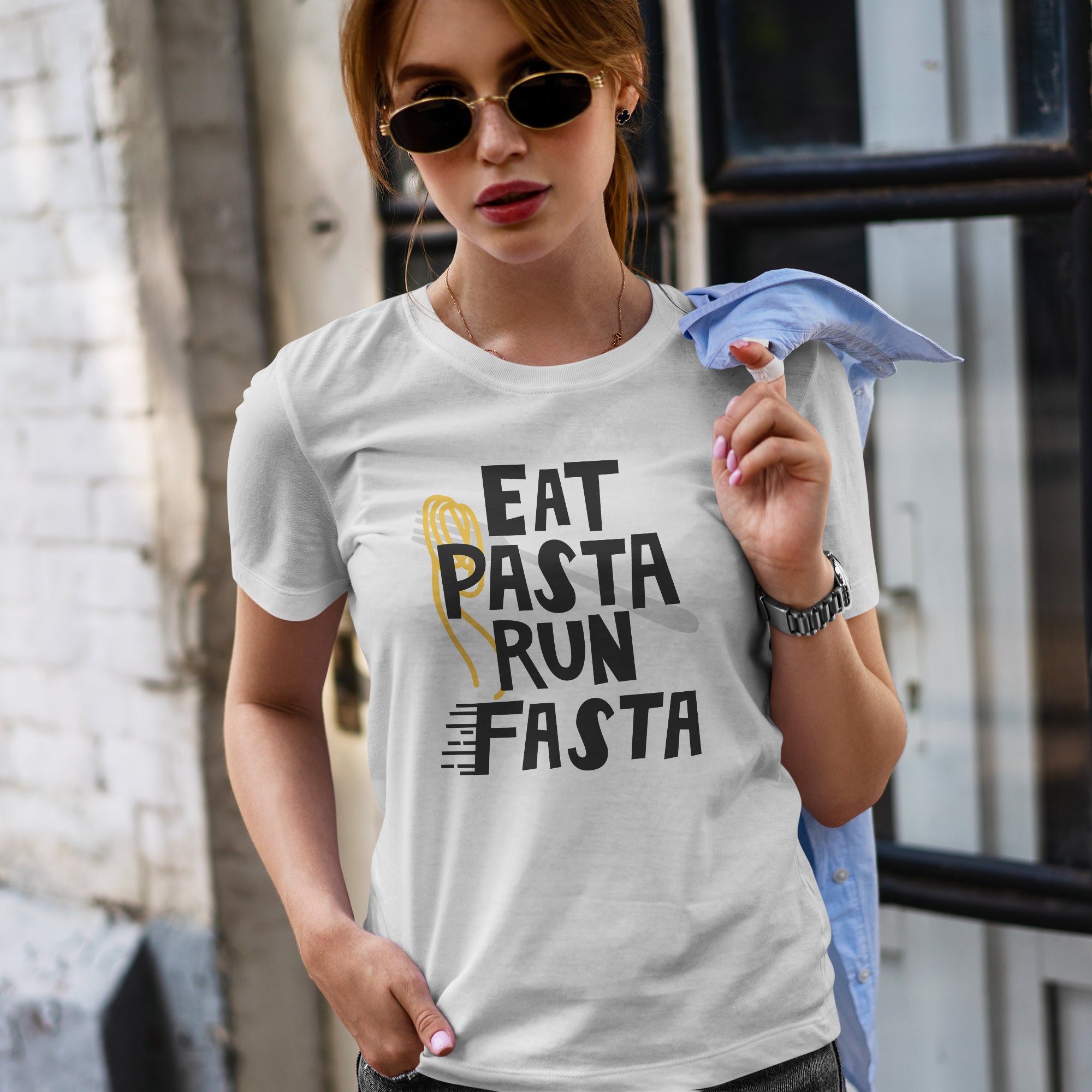 Eat Pasta Run Fasta, Funny SVG PNG, T-shirt Design, Funny Running ...
