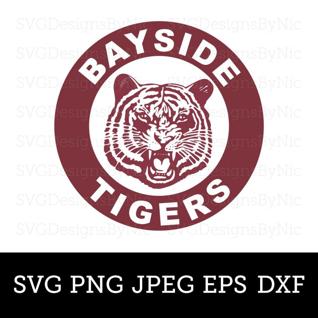 Bayside Tigers SVG, SBTB, Retro 90s, Zack, Kelly, Clipart Design ...