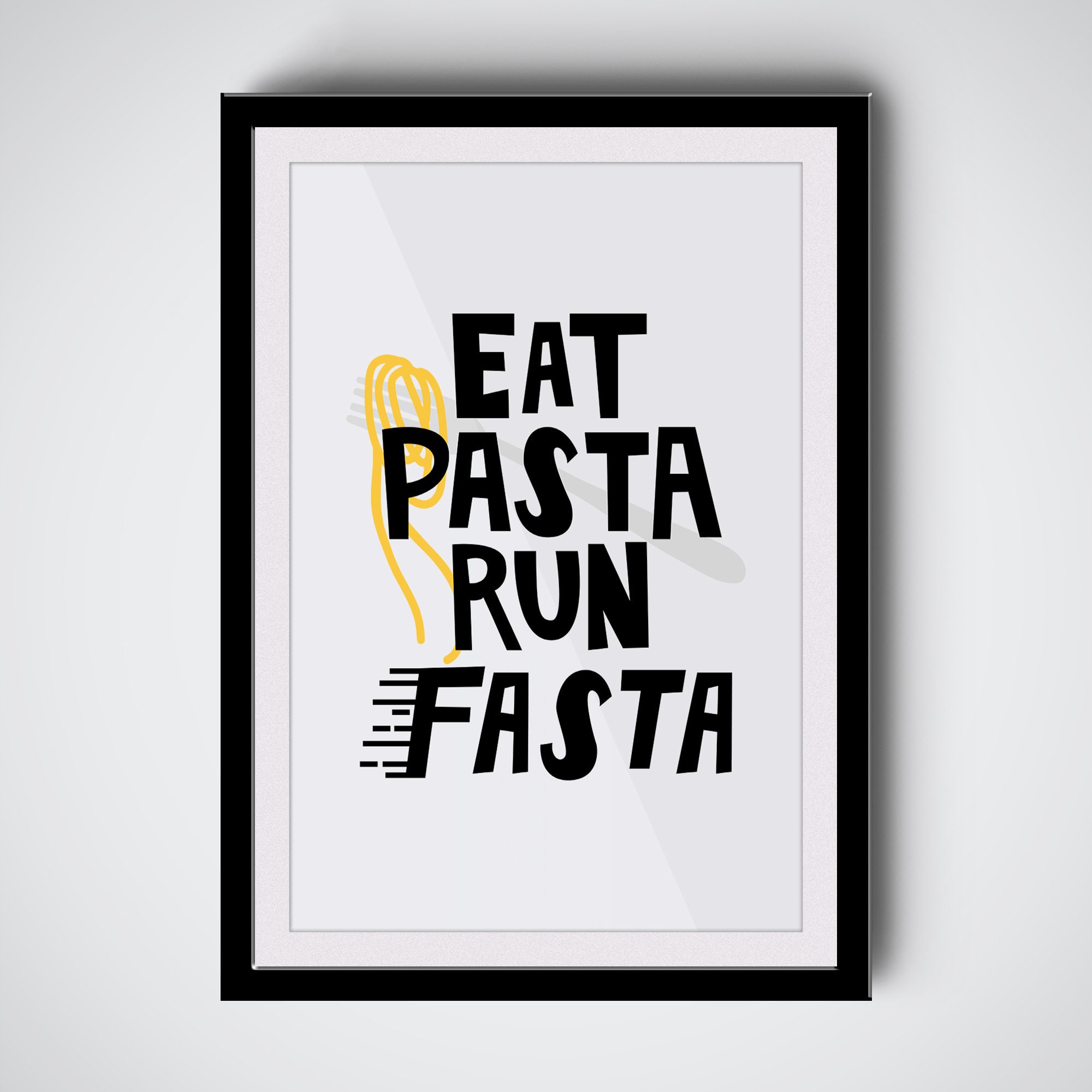 Eat Pasta Run Fasta, Funny SVG PNG, T-shirt Design, Funny Running ...