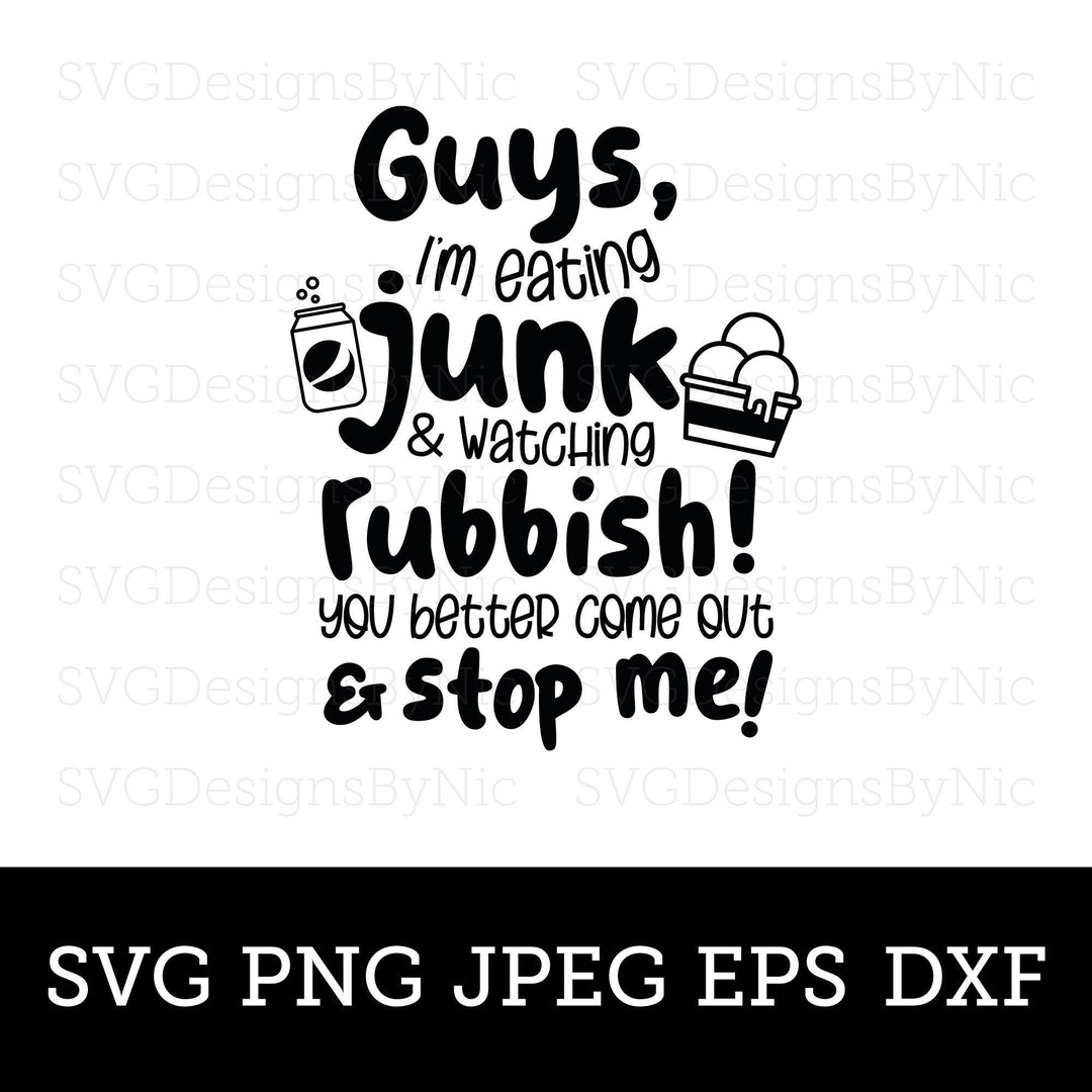 Home Alone SVG, Kevin Quote, Eating Junk, Watching Rubbish, Funny Quote ...