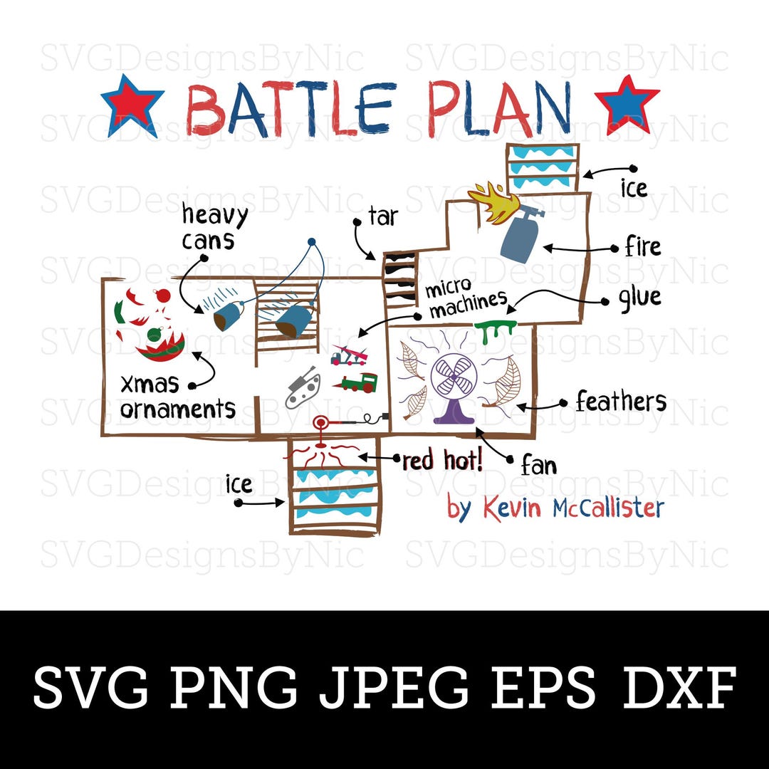 Home Alone SVG, Battle Plan, Kevin, Christmas Movie, Festive Film ...