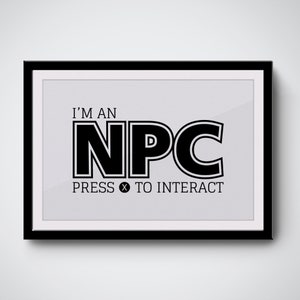 NPC Non Playing Character, Funny Gaming SVG, T-shirt Design, Gamer ...