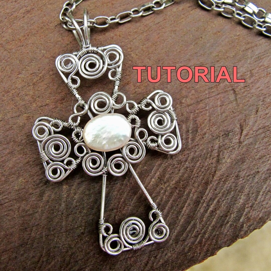 WIRE JEWELRY TUTORIAL - Wire Wrapped Cross Pendant - Etsy