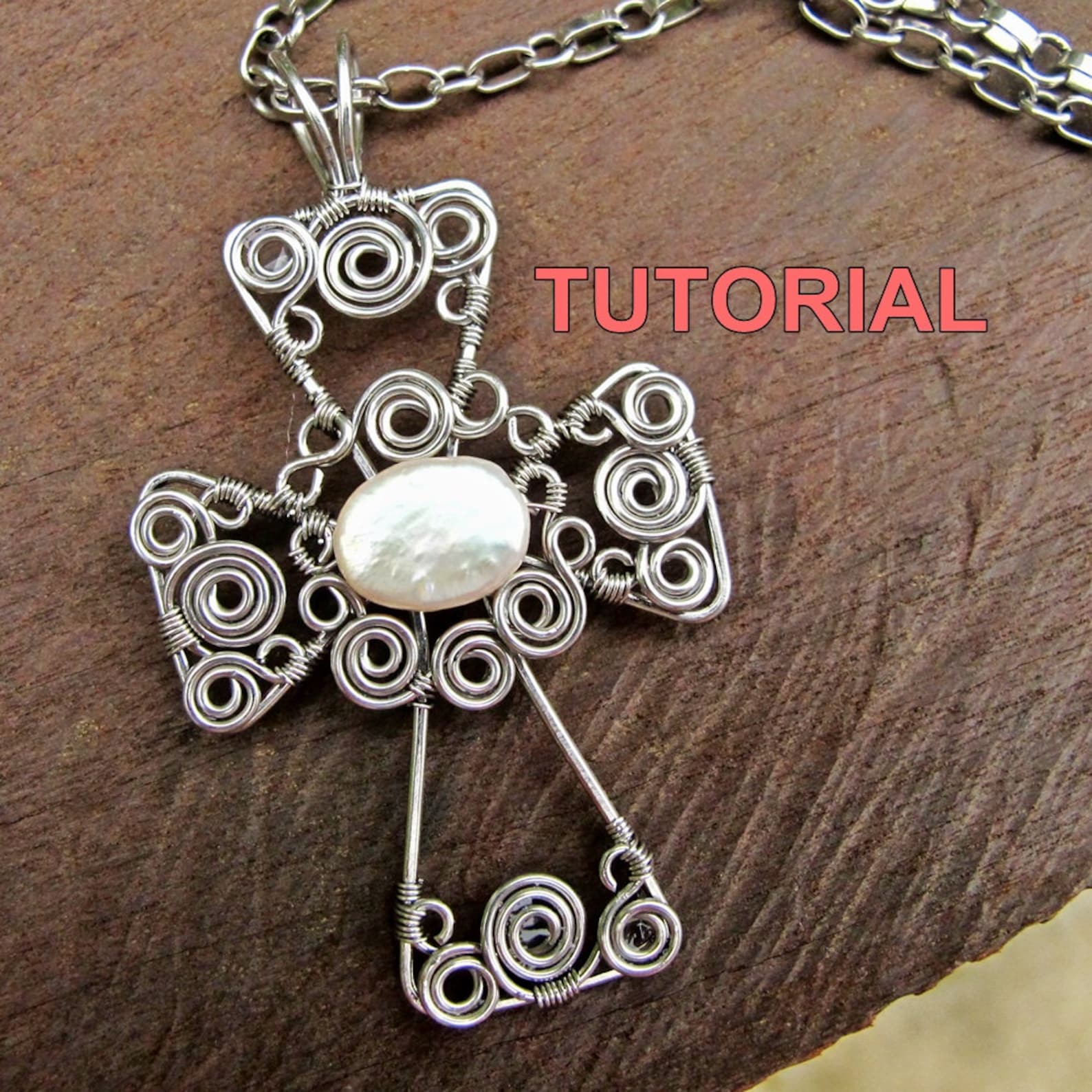 WIRE JEWELRY TUTORIAL - Wire Wrapped Cross Pendant - Etsy