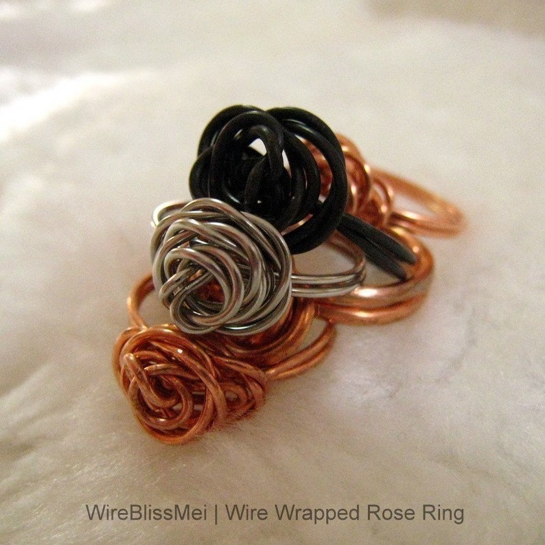WIRE JEWELRY TUTORIAL - Wire Wrapped Rose Ring - Etsy