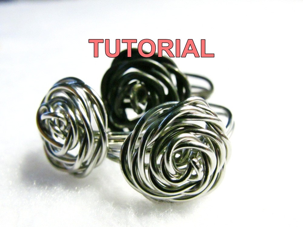 WIRE JEWELRY TUTORIAL - Adjustable Wire Wrapped Rose Ring - Etsy