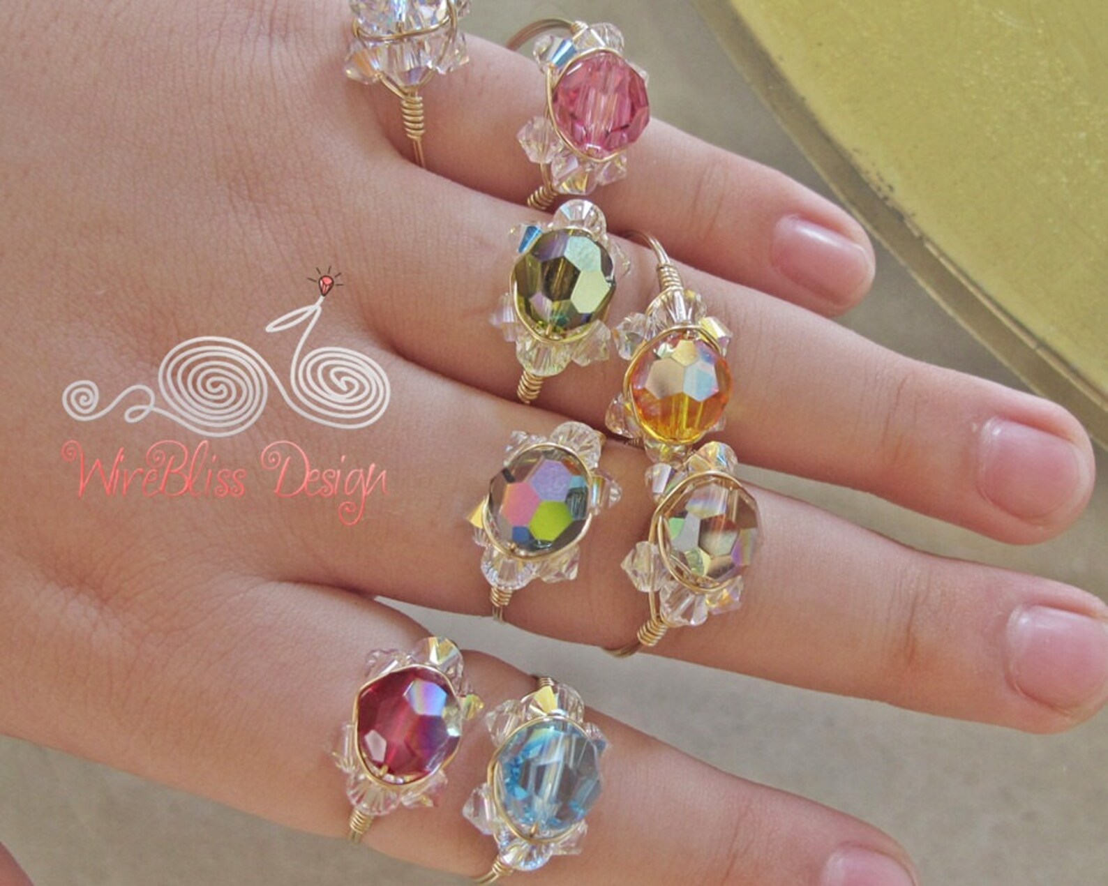 WIRE JEWELRY Tutorial-wire Wrapped Sparkly Crystal Ring - Etsy