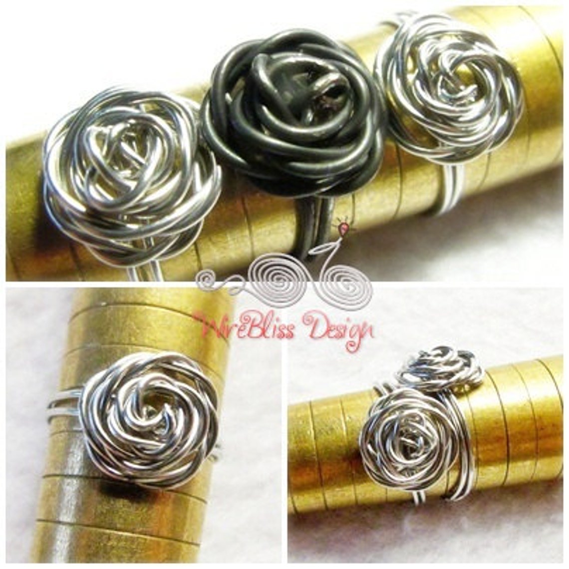 WIRE JEWELRY TUTORIAL - Adjustable Wire Wrapped Rose Ring - Etsy