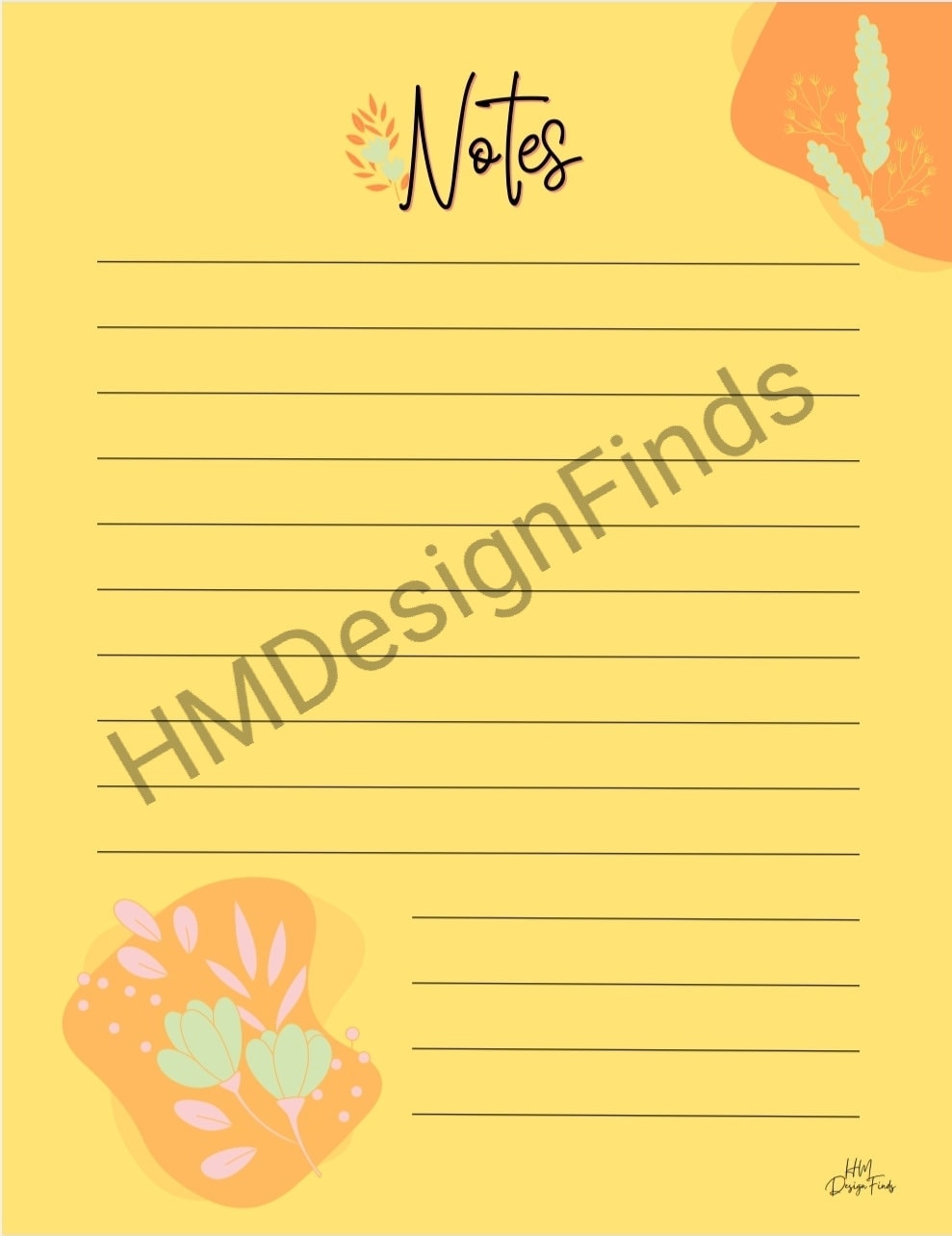 Printable Notes Page - Etsy