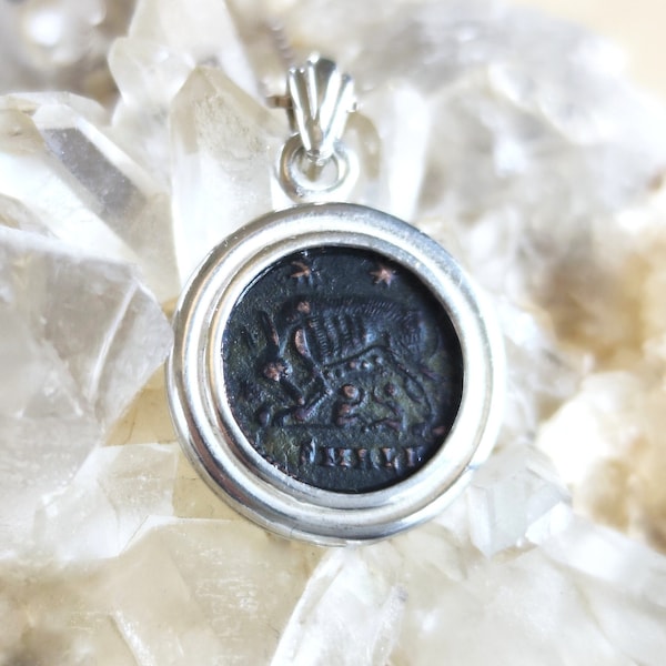 She Wolf Coin Necklace - Etsy