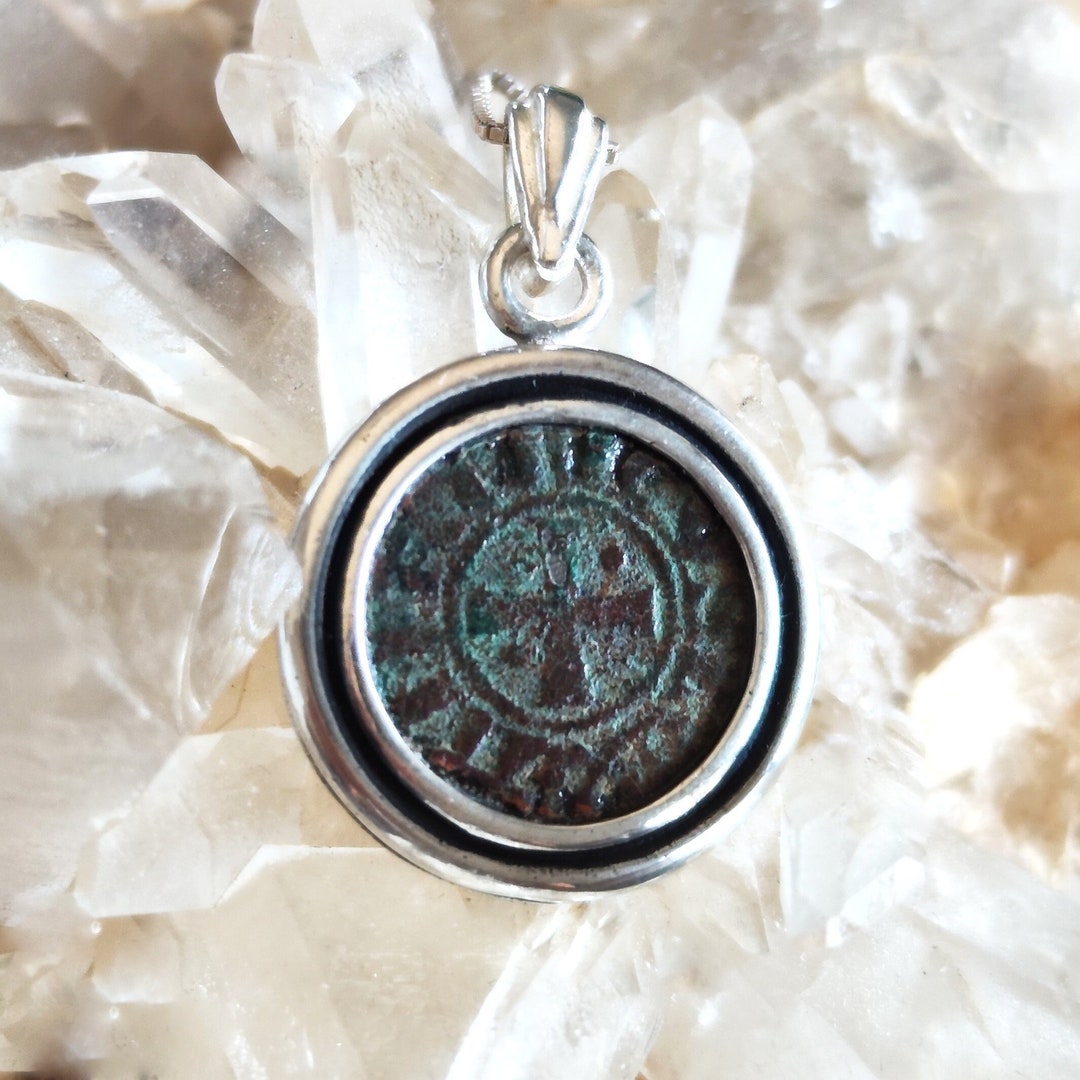 Crusaders Cross Silver Coin Necklace, Latin Kingdom of Jerusalem ...