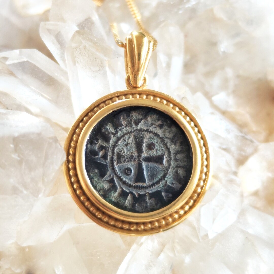 Jerusalem Crusaders Coin Necklace, Latin Kingdom of Jerusalem Medallion ...