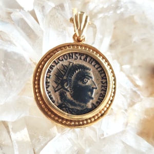 Constantine the Great Coin Pendant, Roman Emperor Christian Necklace ...