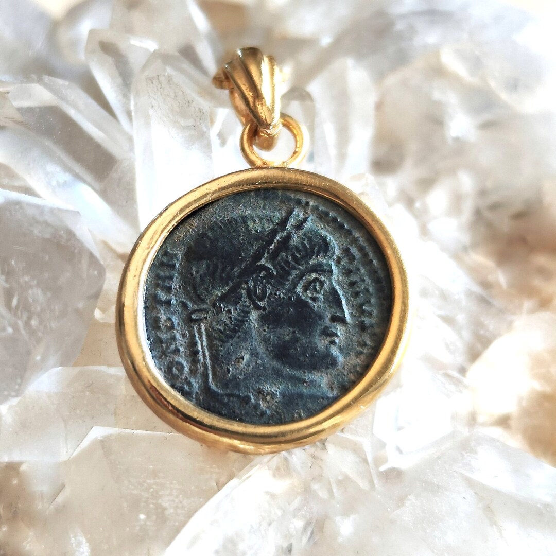 Roman Constantine Coin Pendant, Christian Emperor Constantine I Roman ...