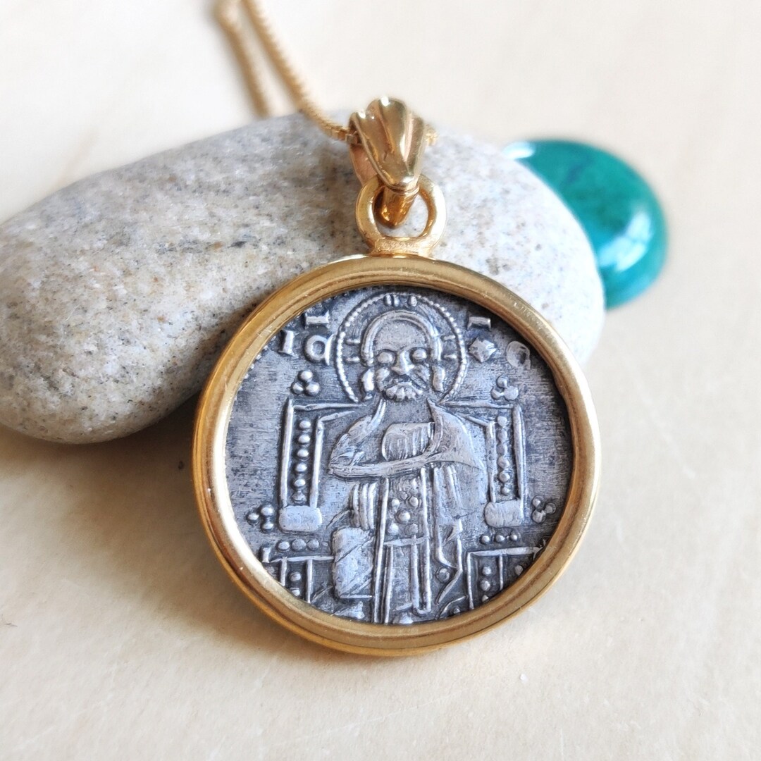 Medieval Venice Jesus Christ Coin Medallion, Doge Grosso Christian ...