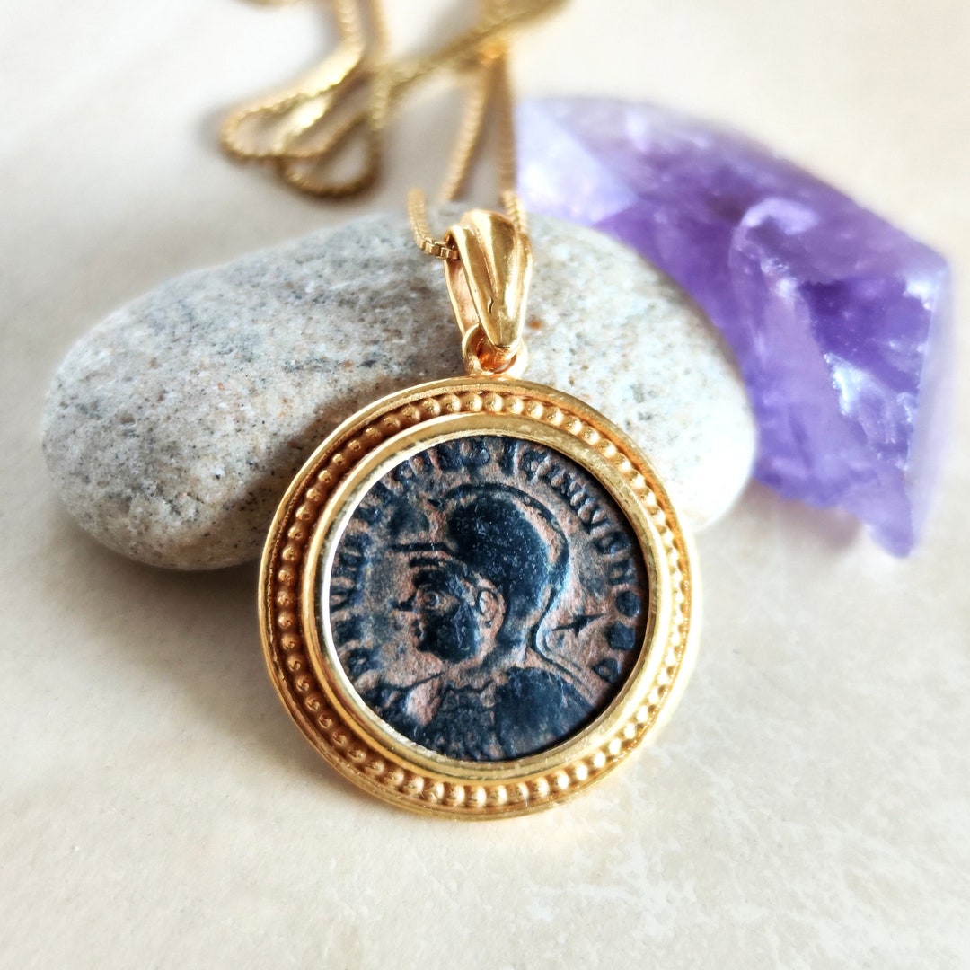 Genuine Roman Coin Medallion, Emperor Licinius I Antique Bronze Coin ...