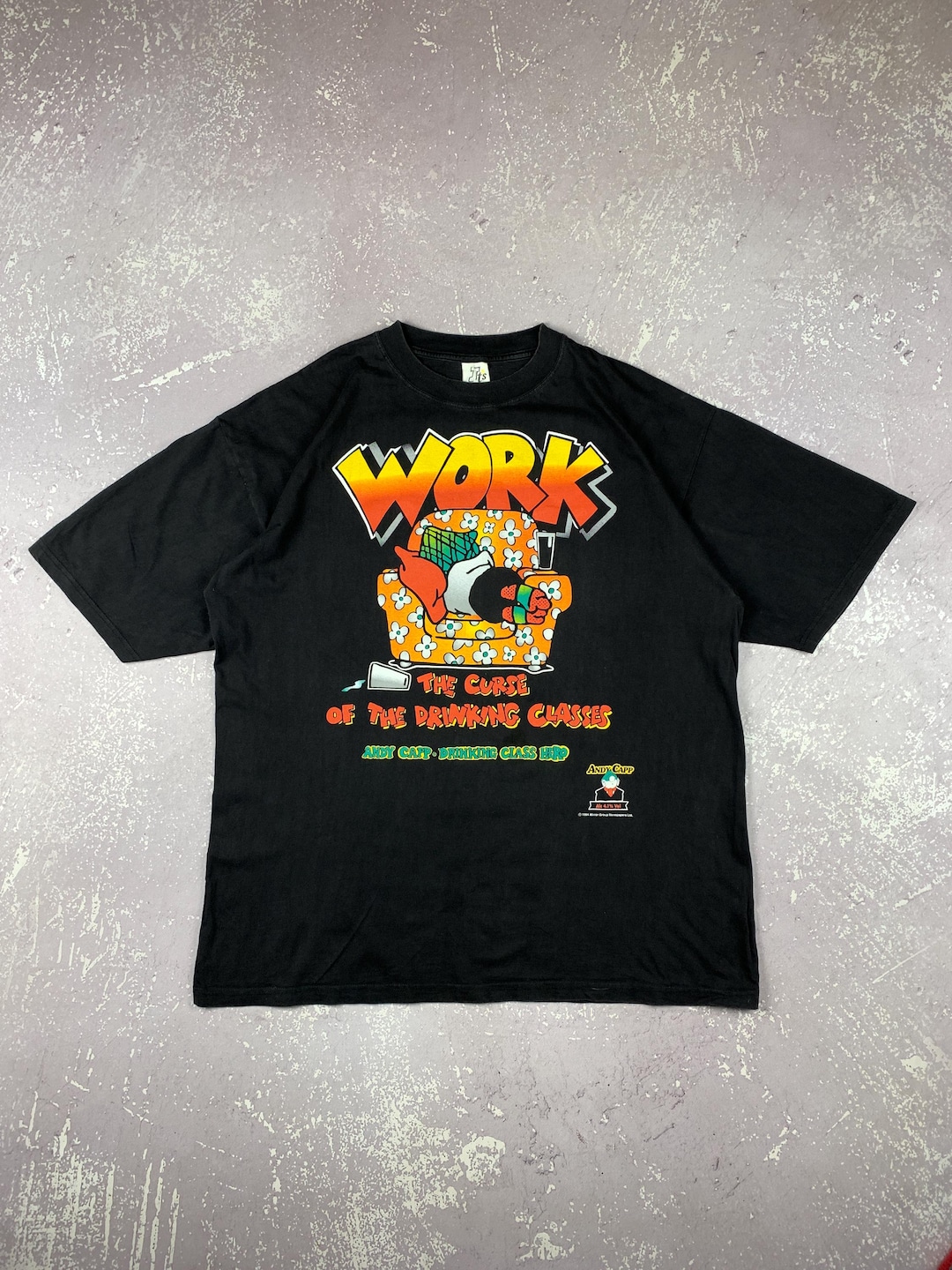 1994 RARE Vintage Andy Capp Drinking Class Hero Alcohol Humor T Shirt ...