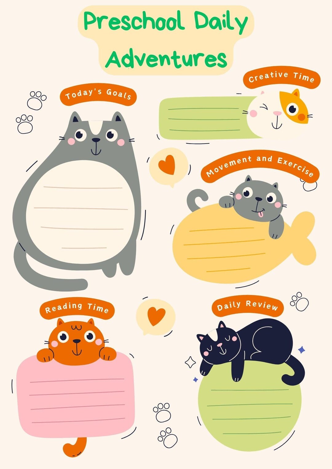 Preschool Daily Adventure Planner: Fun Goals, Creative Time, Movement ...