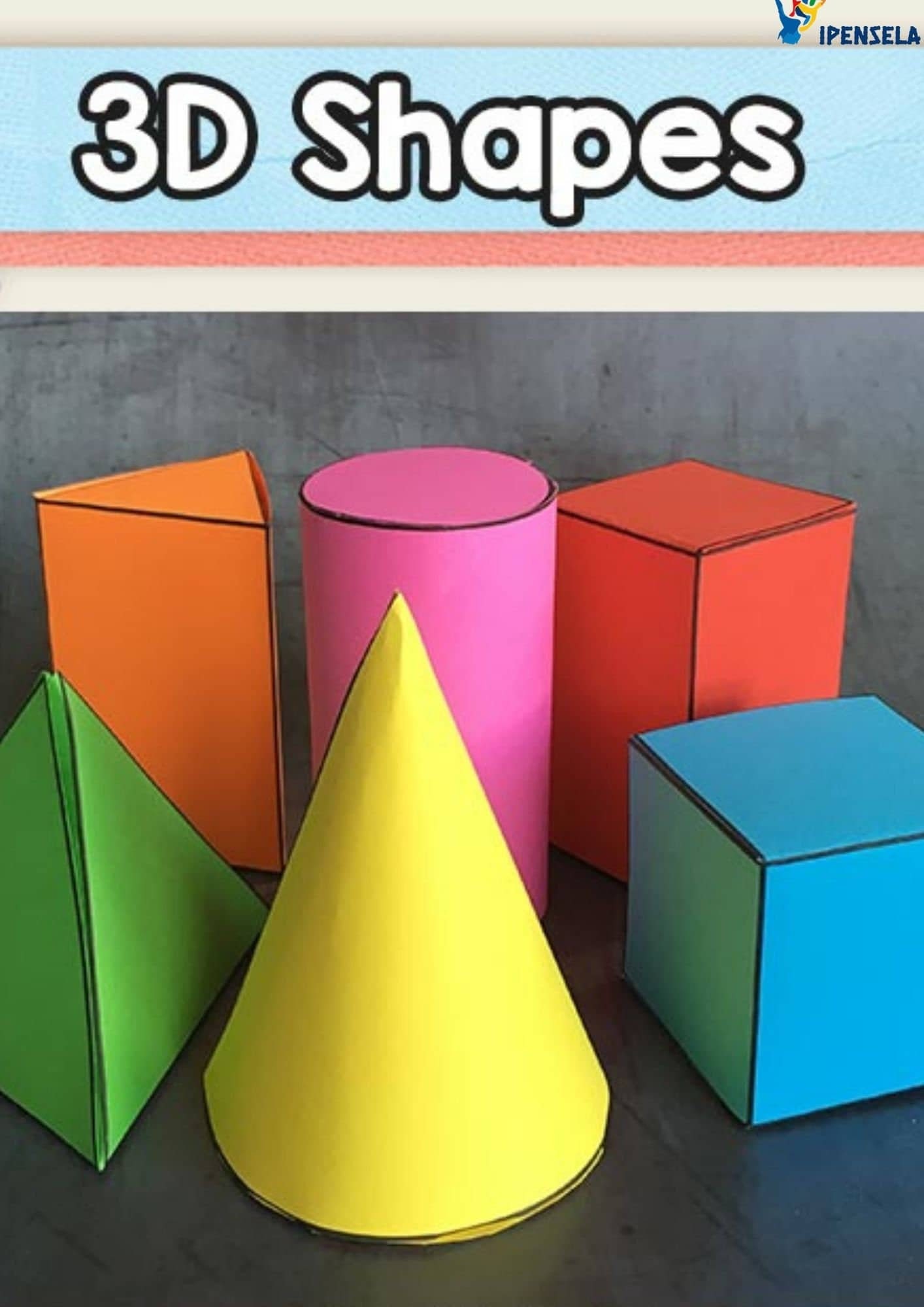 3D Shapes Activity Book | Cut and Paste Geometry (digital PDF) - Etsy