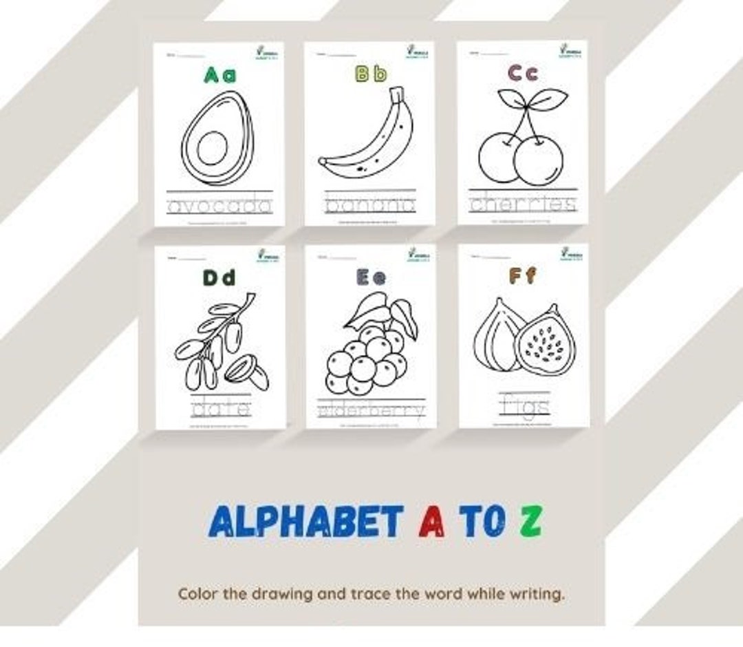 ABC Coloring Pages, Lettering Practice, Preschool Printables, Kids ...