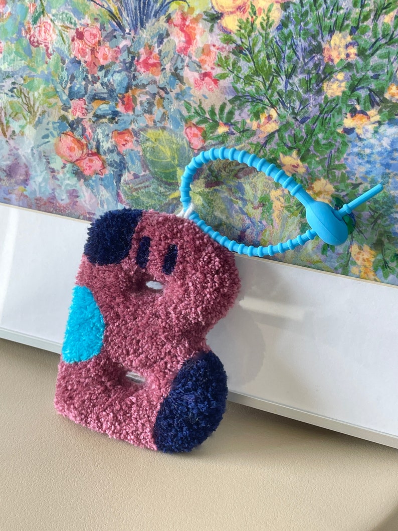 Custom Tufted Letter Pendant - Personalized Bag Charm - Handmade ...