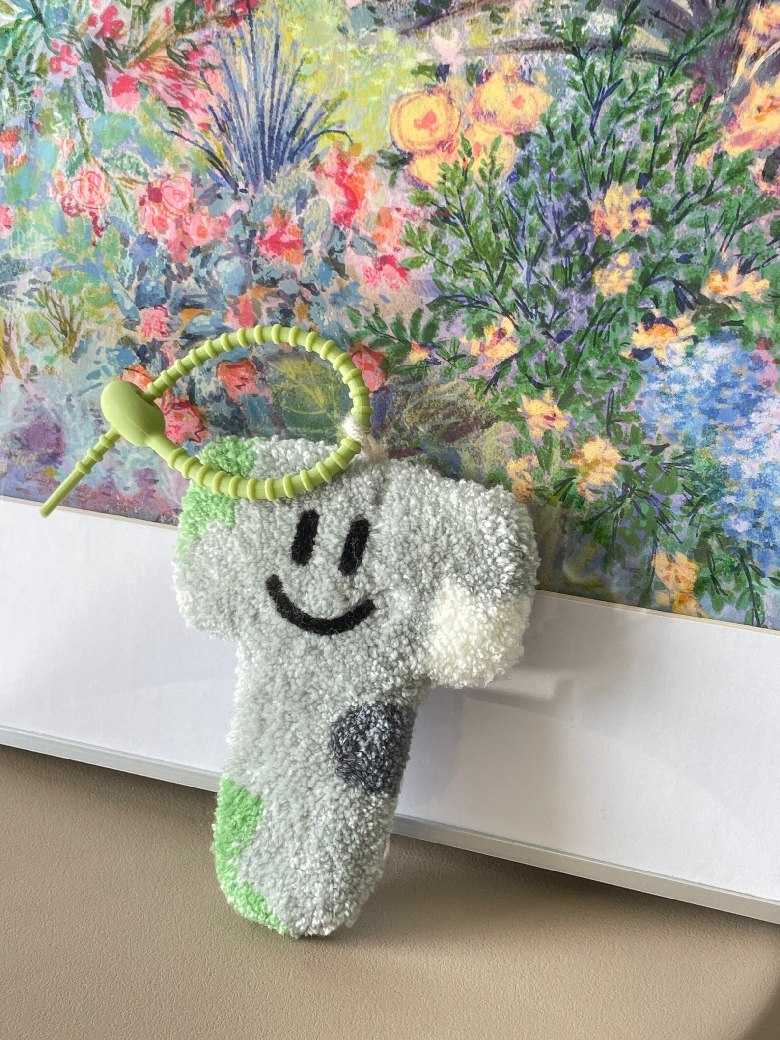 Custom Tufted Letter Pendant - Personalized Bag Charm - Handmade ...