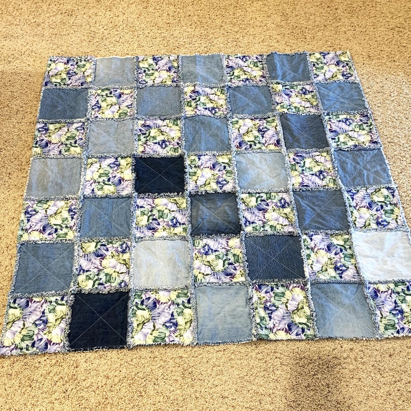 Denim Rag Quilt - Etsy