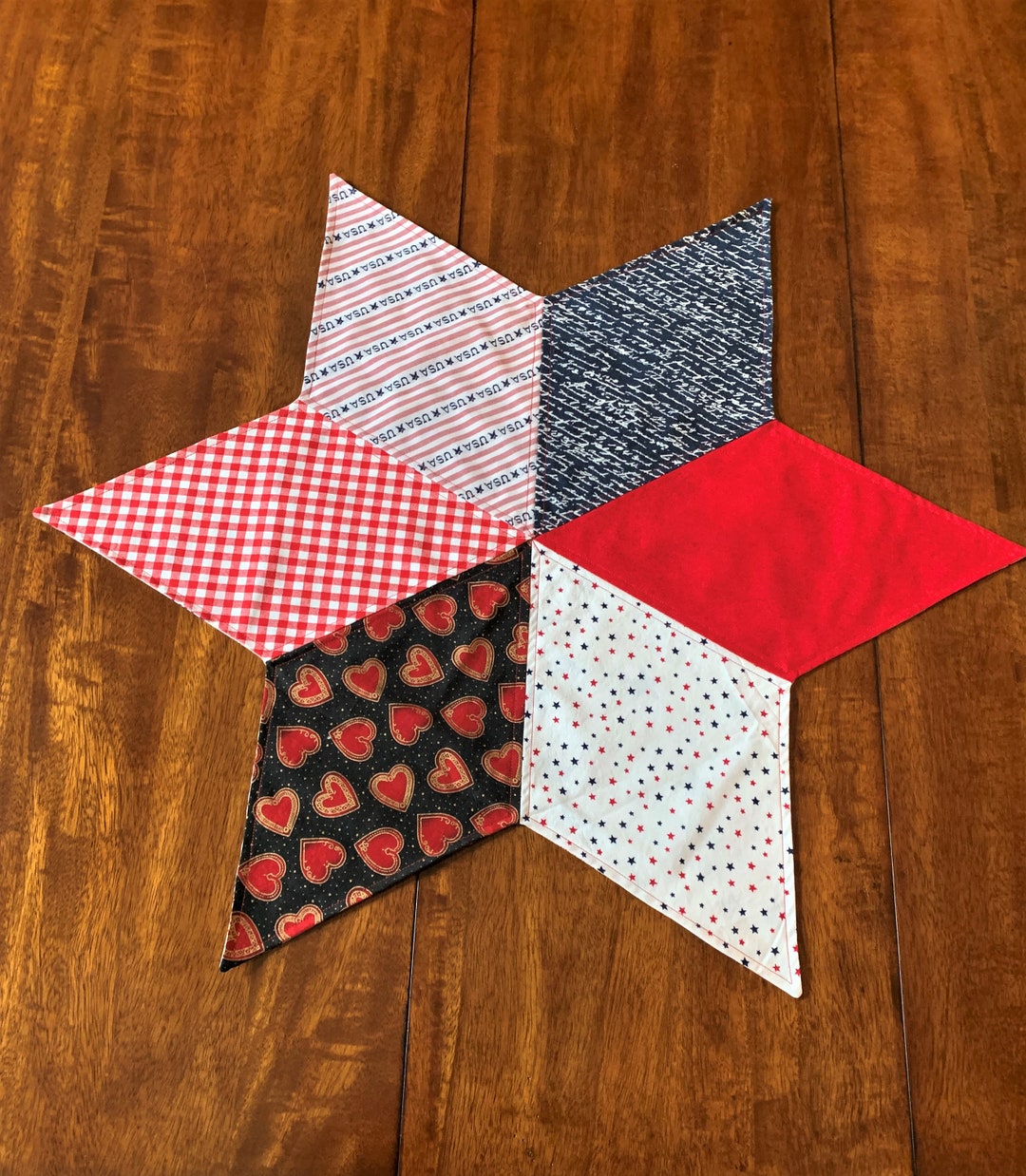 Red White and Blue Star Table Topper Centerpiece - Etsy