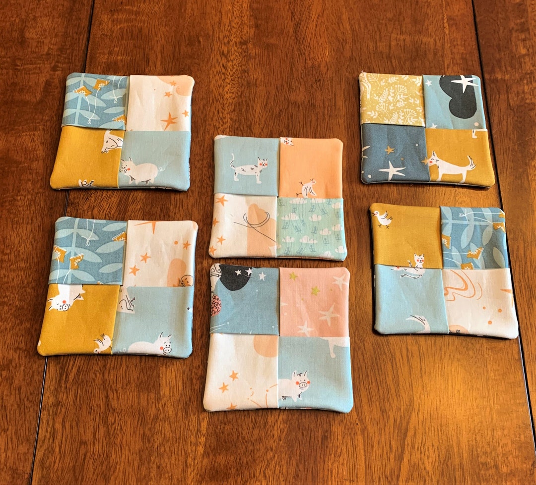 Folded Square Fabric Coasters - Etsy