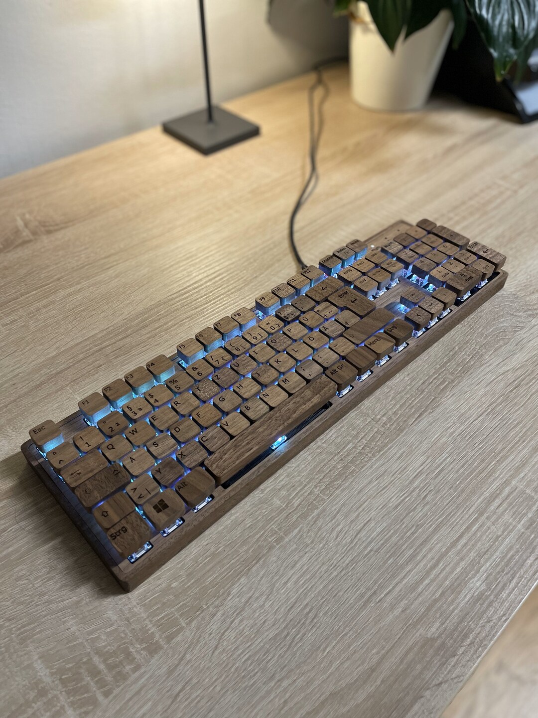 Mechanical Wooden Keyboard Mechanical Wooden Keyboard Solid Wood ...