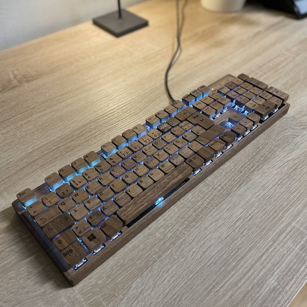 Wooden Keyboard - Etsy