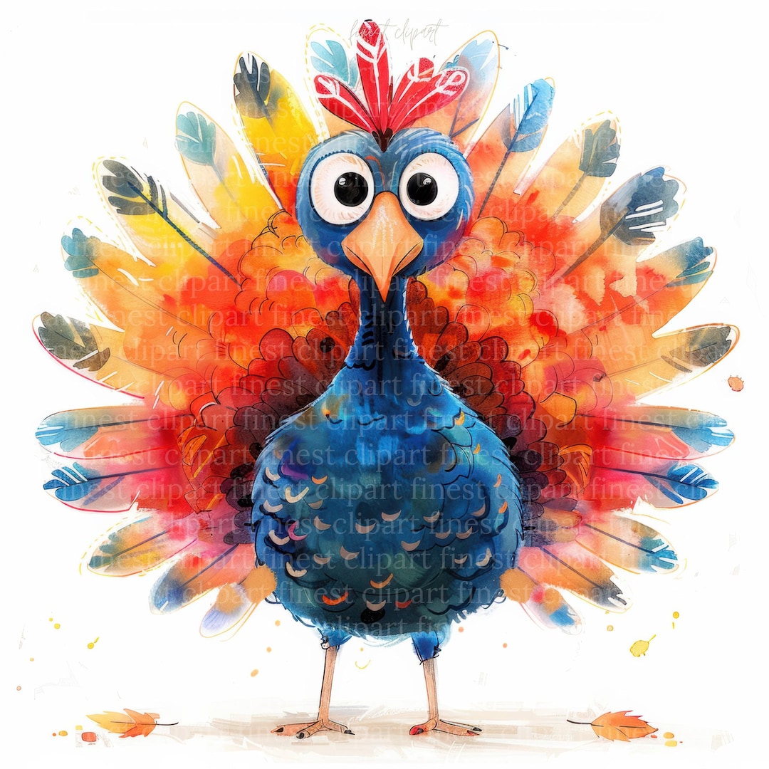 11 Whimsical Bird Watercolor Clipart, Colorful Bird Cartoon Characters ...