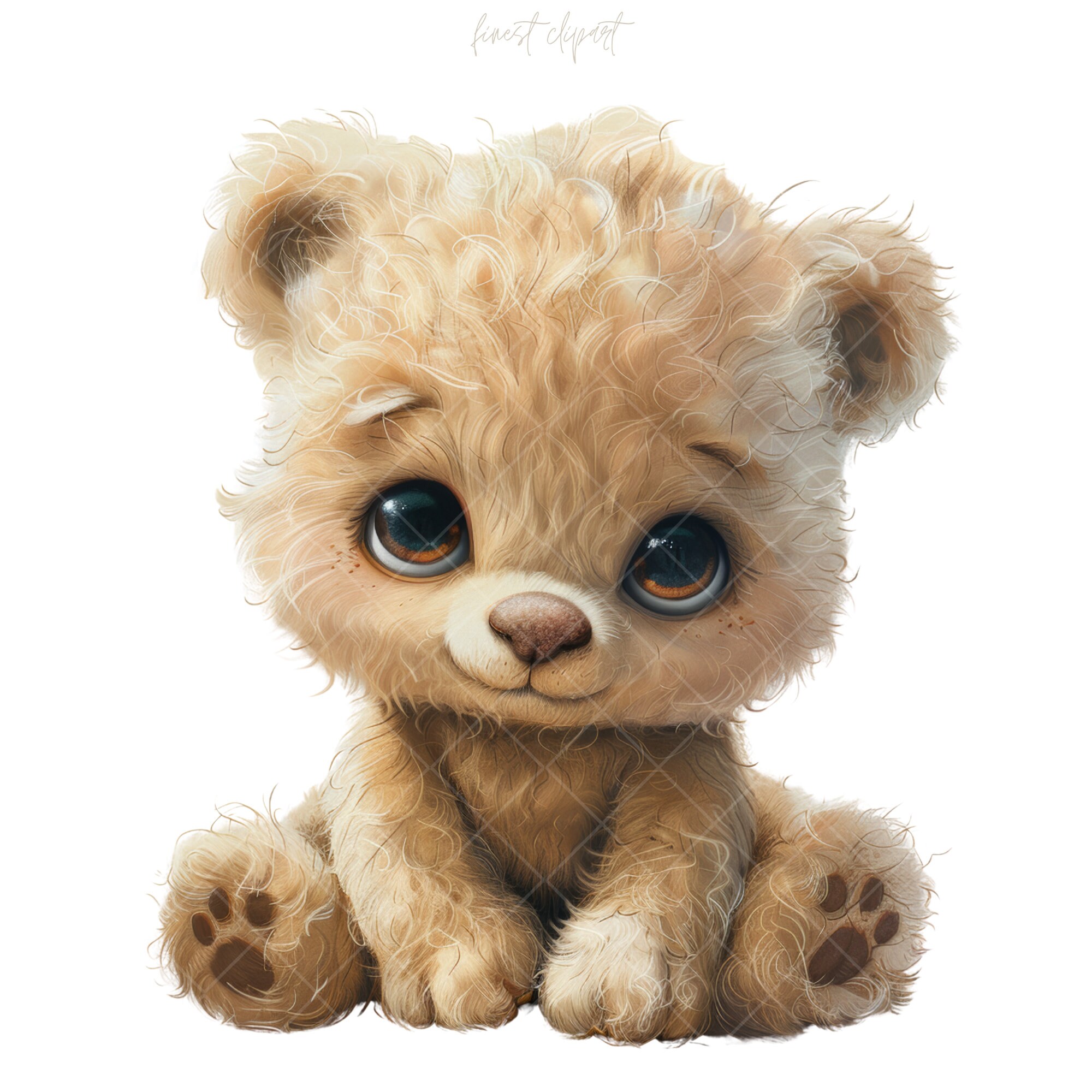 16 Cute Teddy Bear Clipart PNG Set Adorable Bears With Balloons and ...